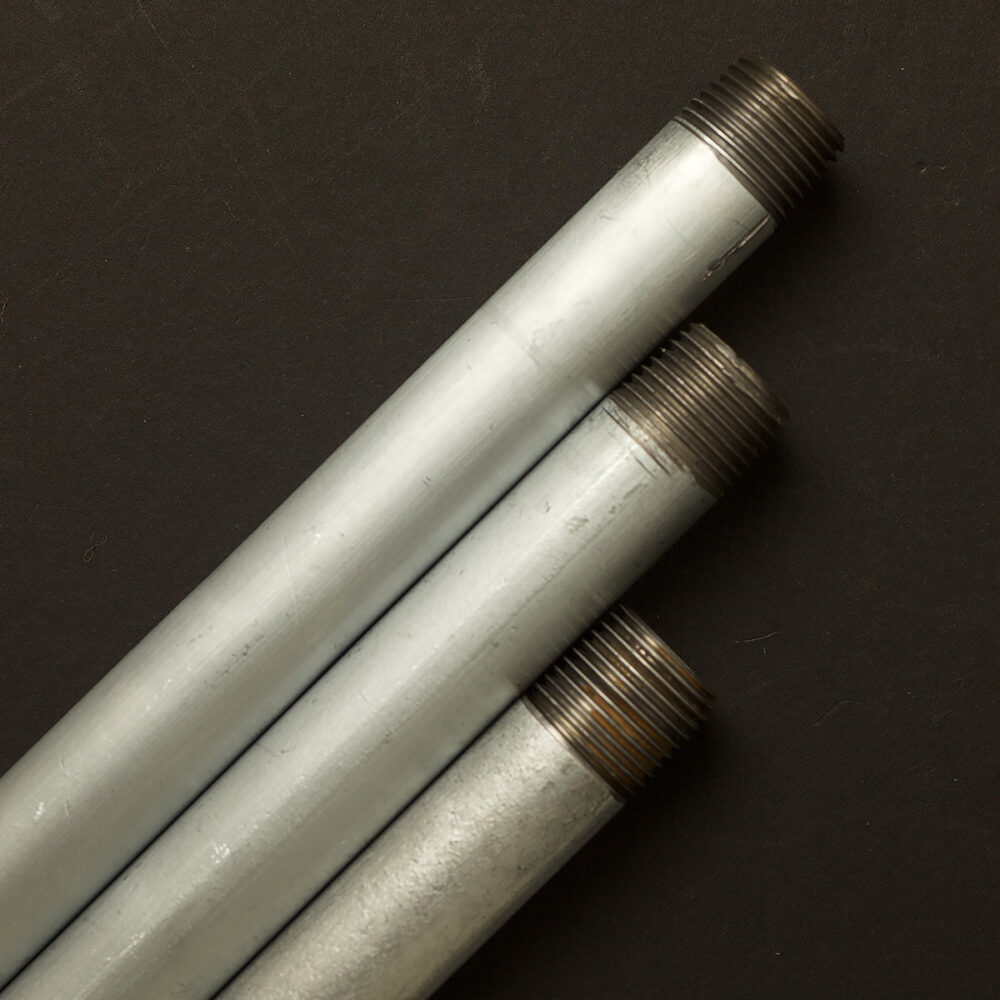 15mm (Half Inch) threaded galvanised pipe set lengths