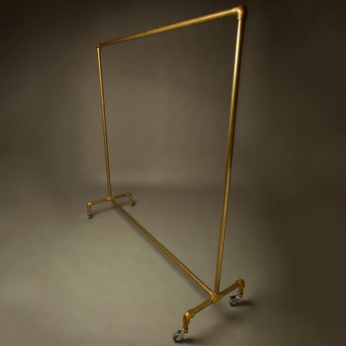 Industrial Brass Pipe Clothing Rack: Perfect for Your Industrial Themed ...