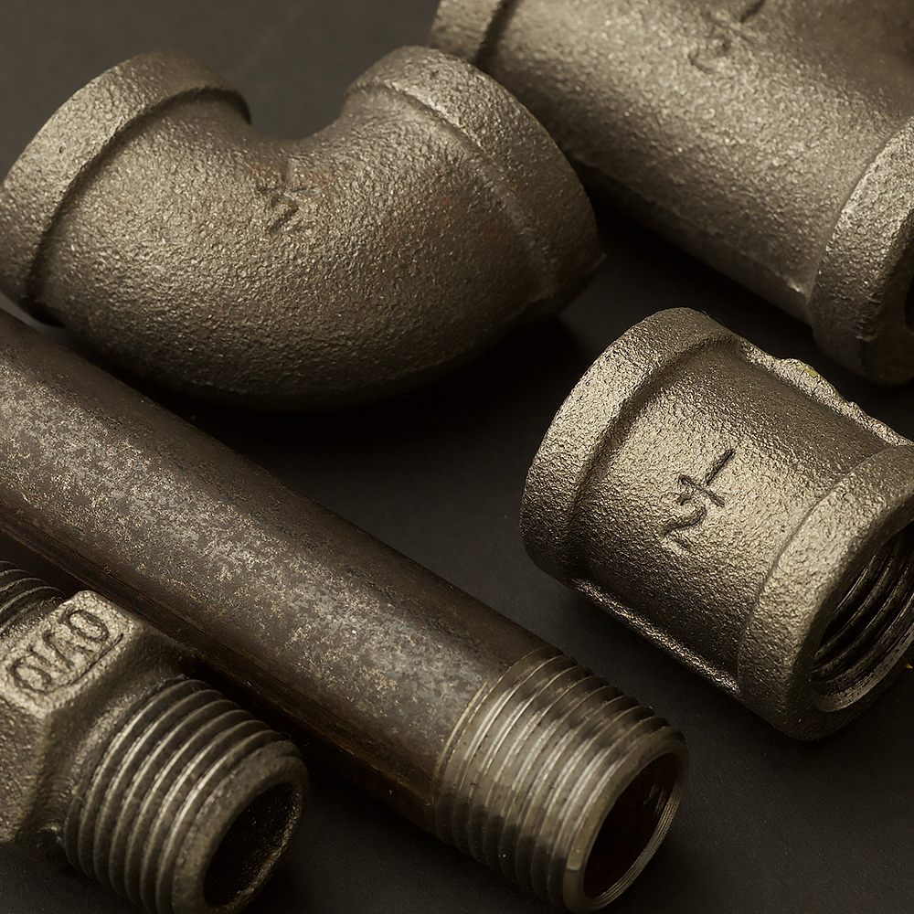 Half Inch Black Steel Fittings Pipe Furniture