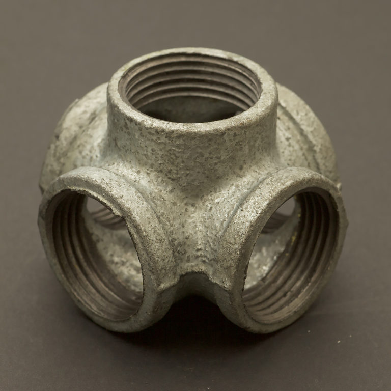 25mm (One Inch) Galvanised five way cross