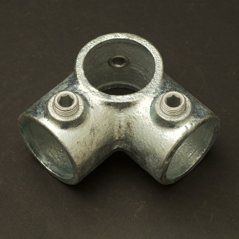 One Inch 34mm Corner Middle Cross 90deg Side Outlet Tee