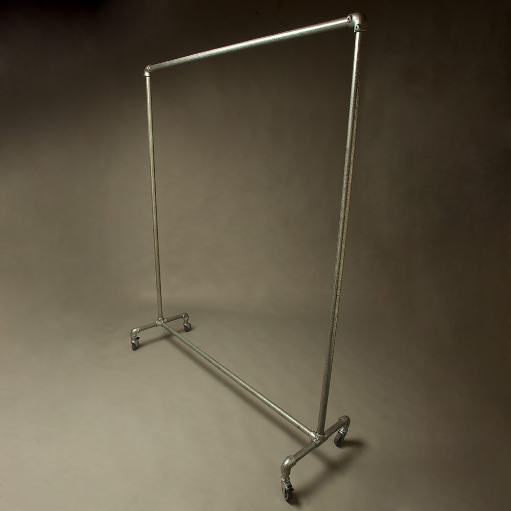 Industrial Galvanised Pipe Clothing Rack - Pipe Furniture