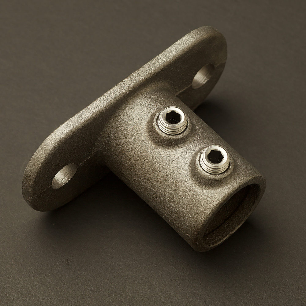 One Inch Black steel 34mm Oval Flange Fitting