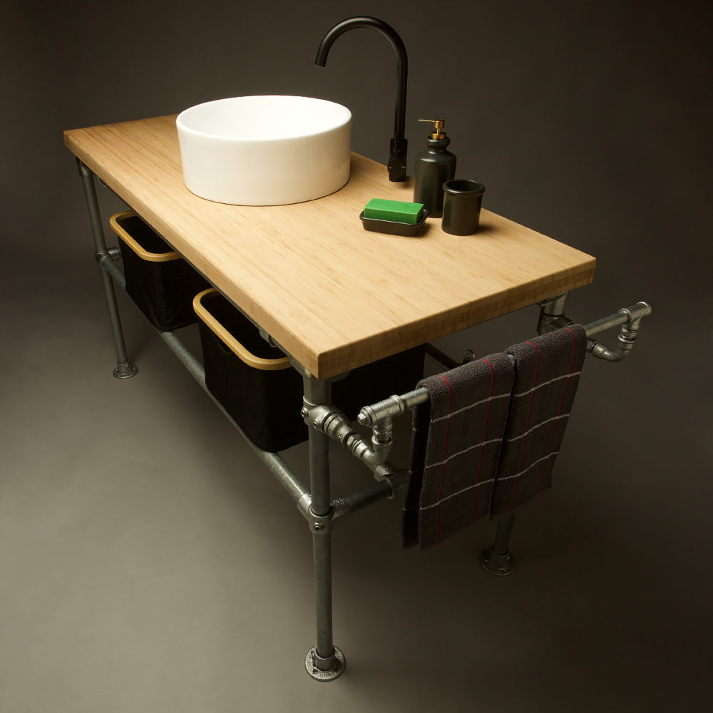 Plumbing Pipe heavy duty bathroom vanity base