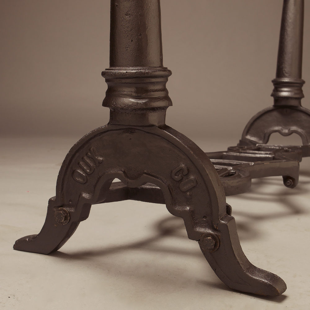 Height adjustable cast iron console table - Pipe Furniture