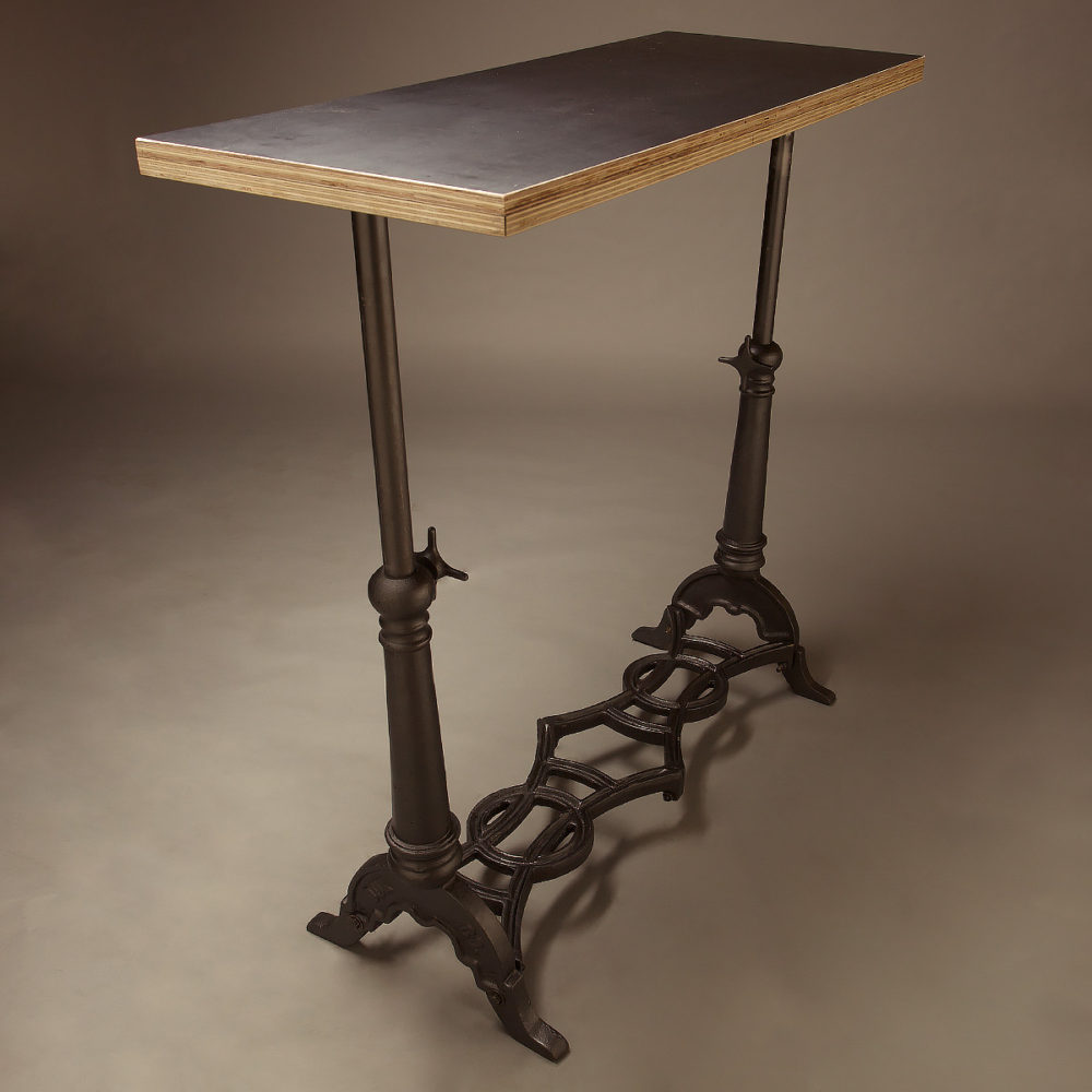 Height adjustable cast iron console table - Pipe Furniture